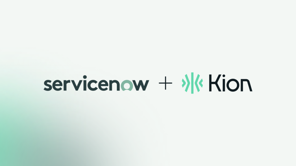 Kion Achieves Certification with ServiceNow Store App, Bringing Secure Automated Cloud Account ...